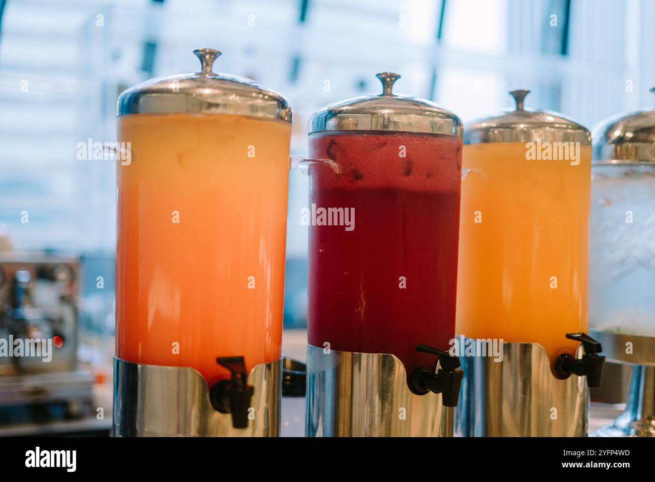 A luxurious hotel pitcher filled with refreshing syrup, elegantly ...