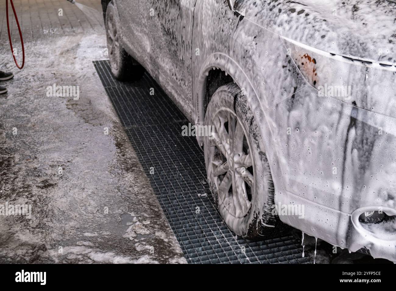 SUV Being Washed at Car Wash Stock Photo - Alamy