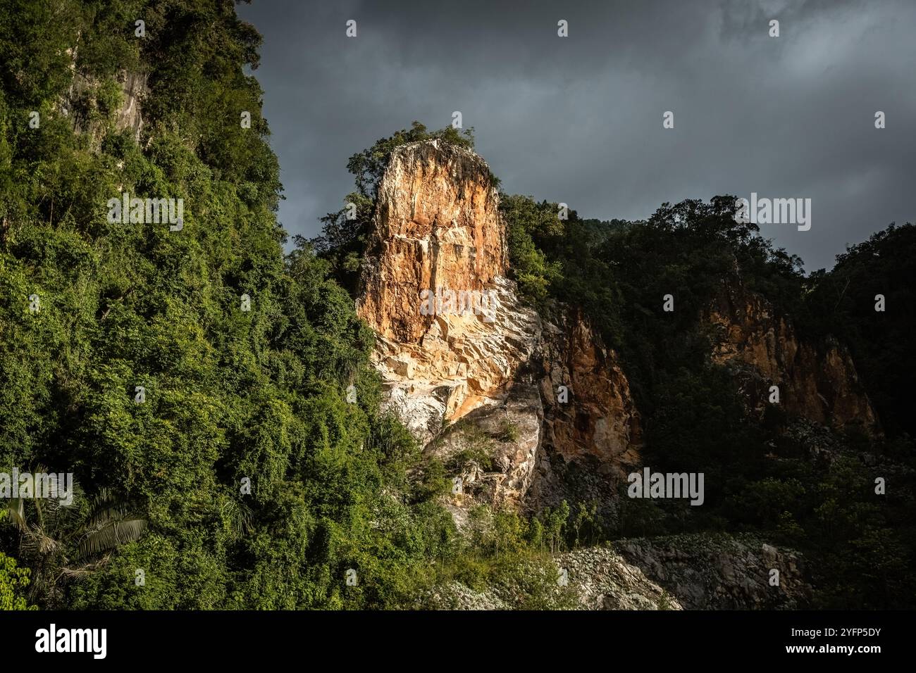 Limestone mountains scenery in Perak province of Malaysia Stock Photo ...