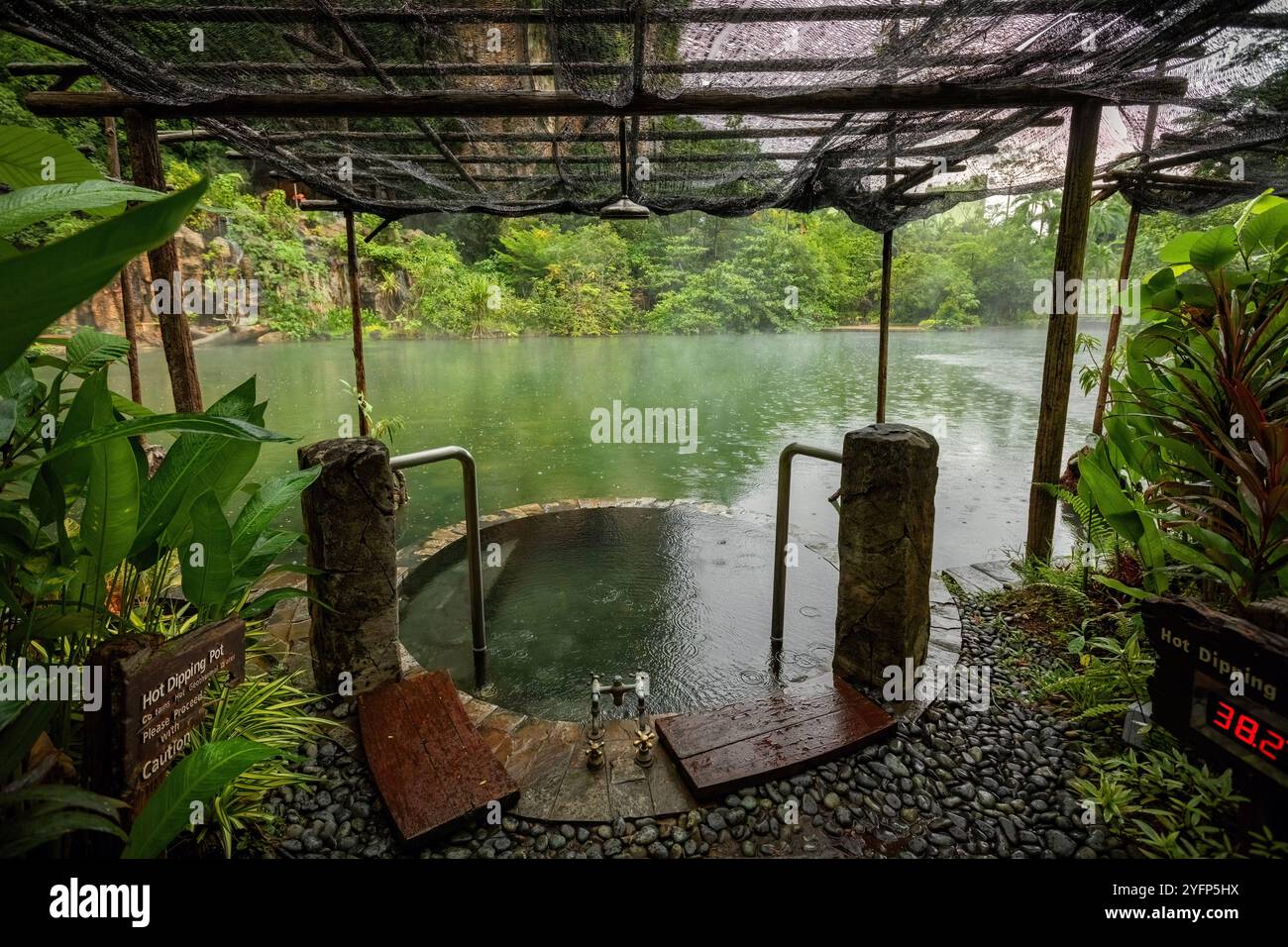 Natural Hot Springs pool in the jungle Perak province Malaysia Stock ...