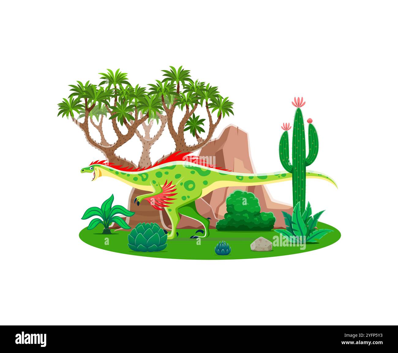 Raptor prehistoric dinosaur character. Isolated cartoon vector colorful ...