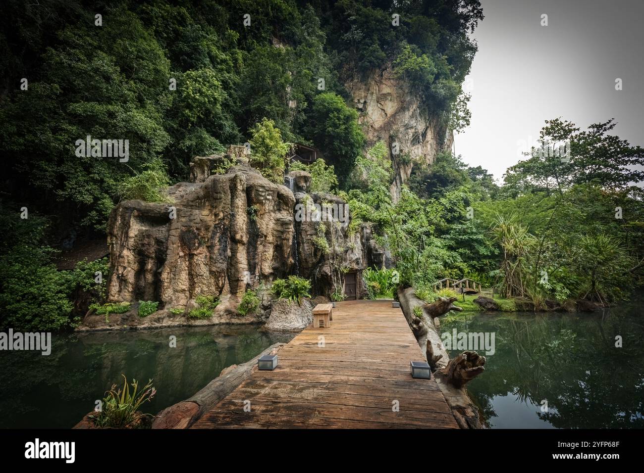 Natural Hot Springs pool in the jungle Perak province Malaysia Stock ...