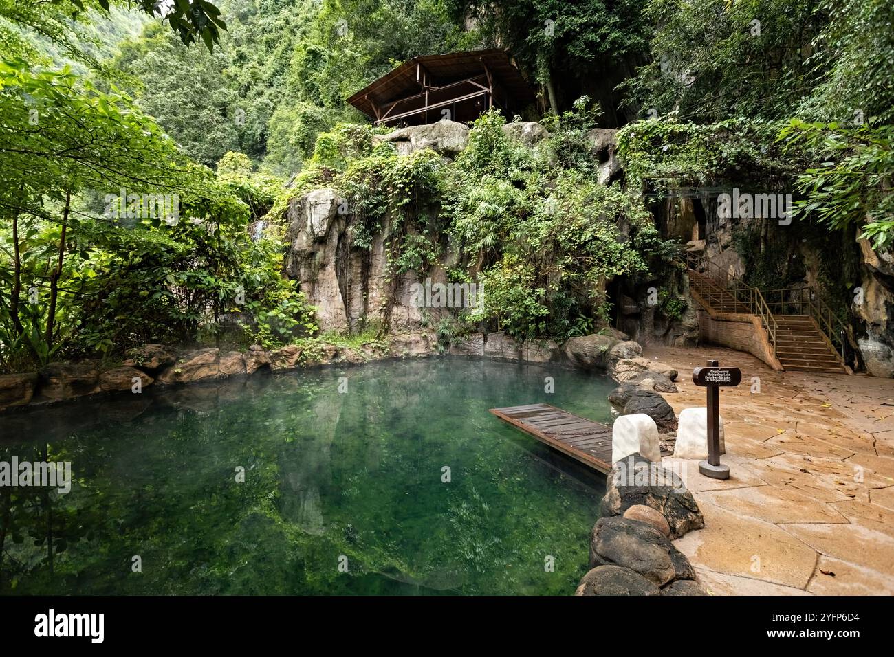Natural Hot Springs pool in the jungle Perak province Malaysia Stock ...