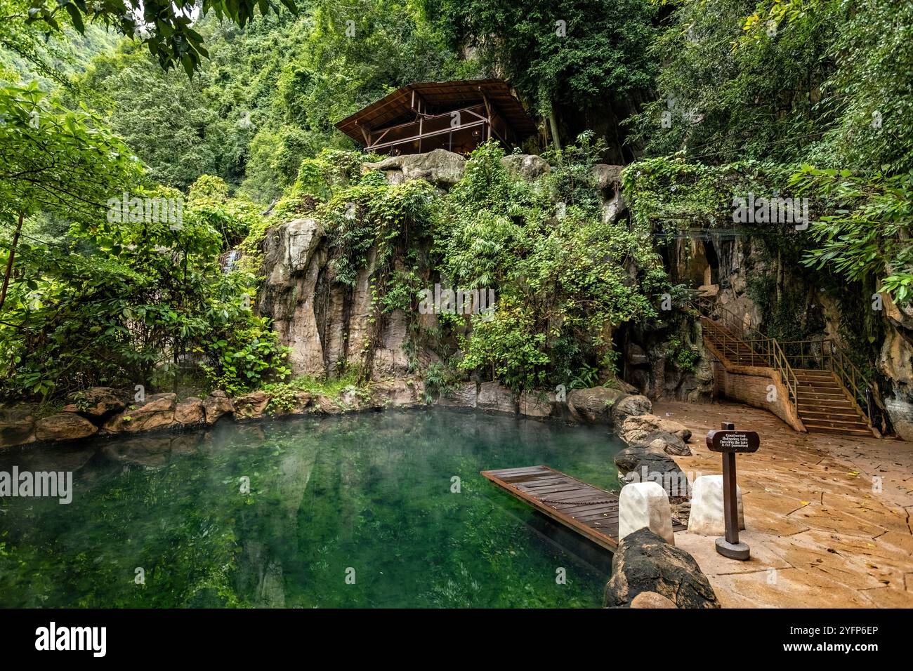 Natural Hot Springs pool in the jungle Perak province Malaysia Stock ...