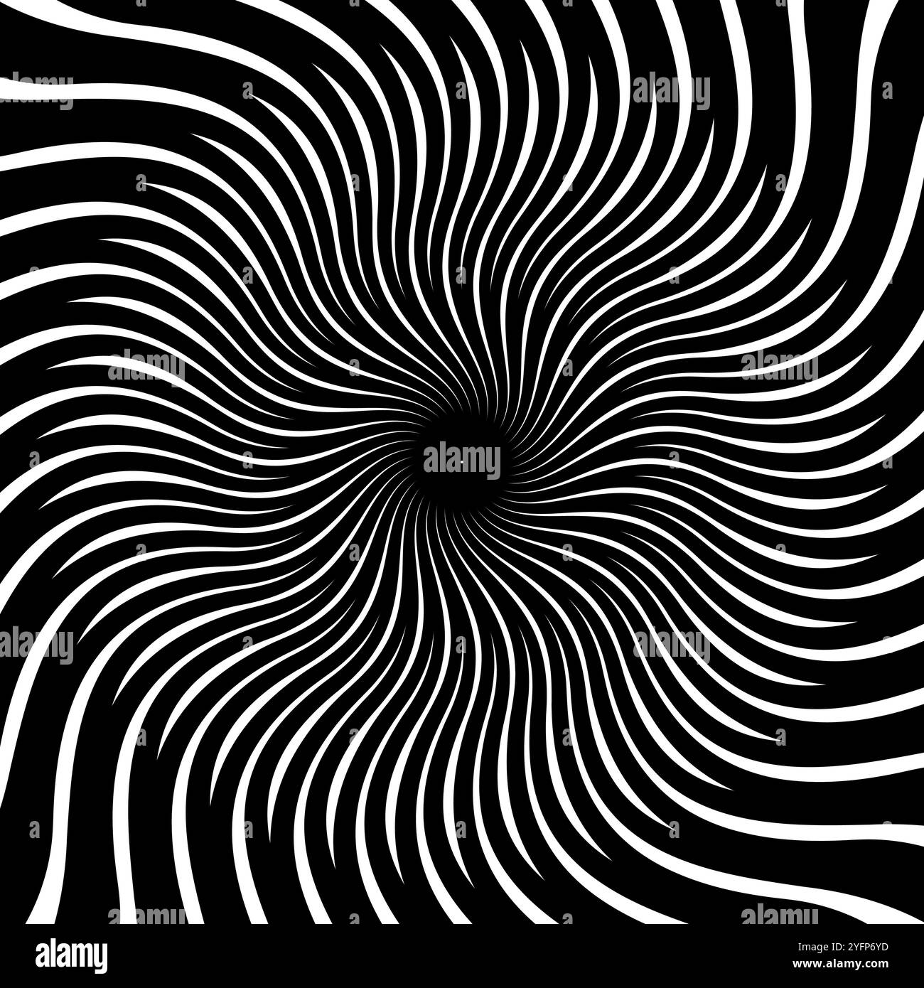 Geometric hypnotic spiral, concentric hypno circle. Radial hypnotic twist motion background ...