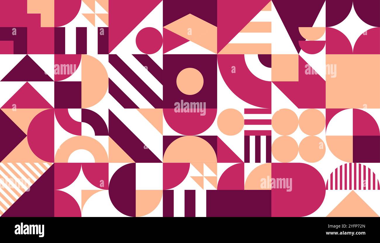 Purple, pink, maroon and white abstract geometric background. Modern ...