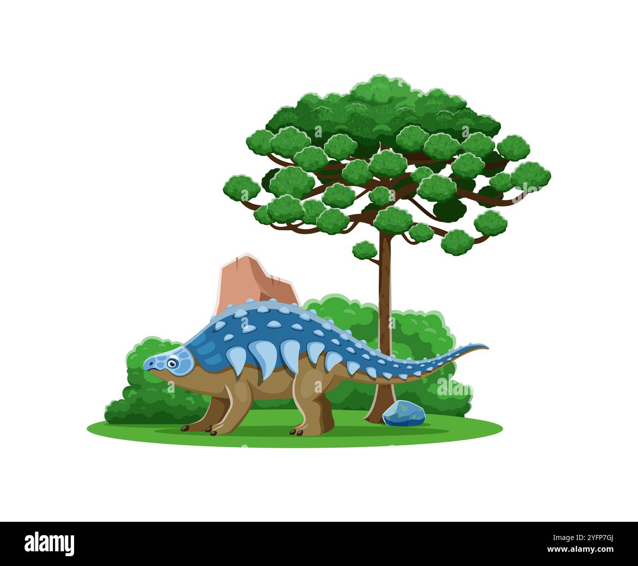 Cartoon dinosaur and prehistoric lizard Panoplosaurus for dino ...