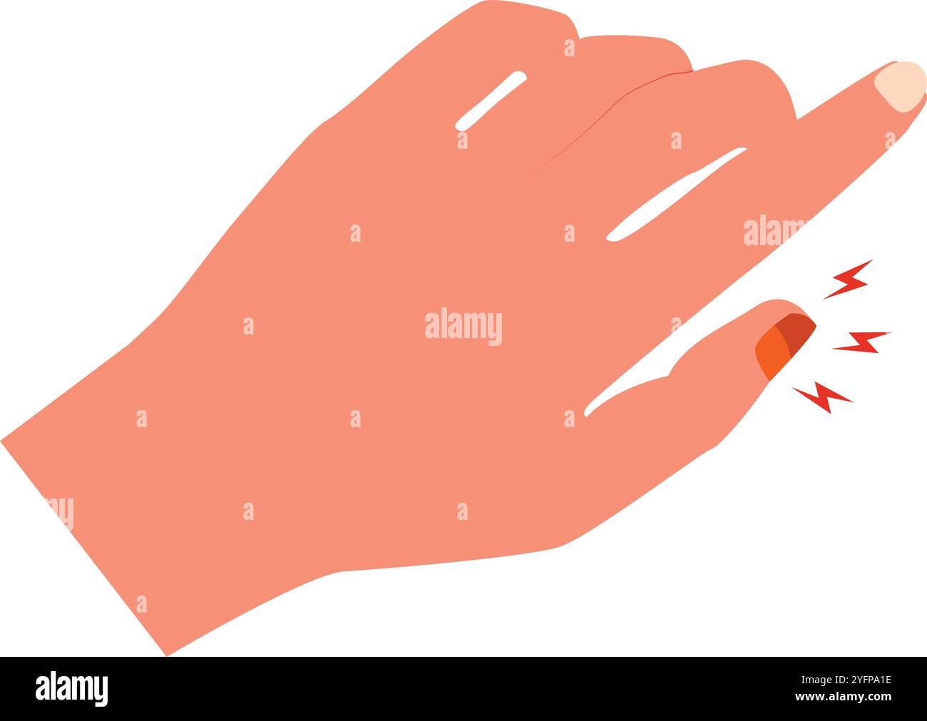 Tear nails cartoon vector. free space for text. wallpaper. copy space ...