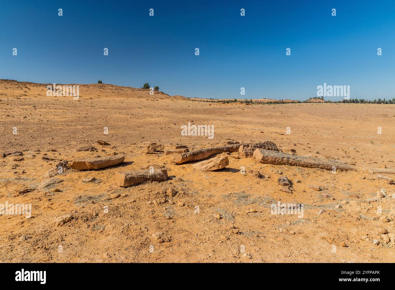 Rajajil (Rajajel) columns in Sakaka, Saudi Arabia Stock Photo - Alamy