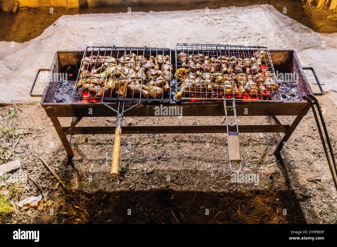 Chicken on a grill in Saudi Arabia Stock Photo - Alamy