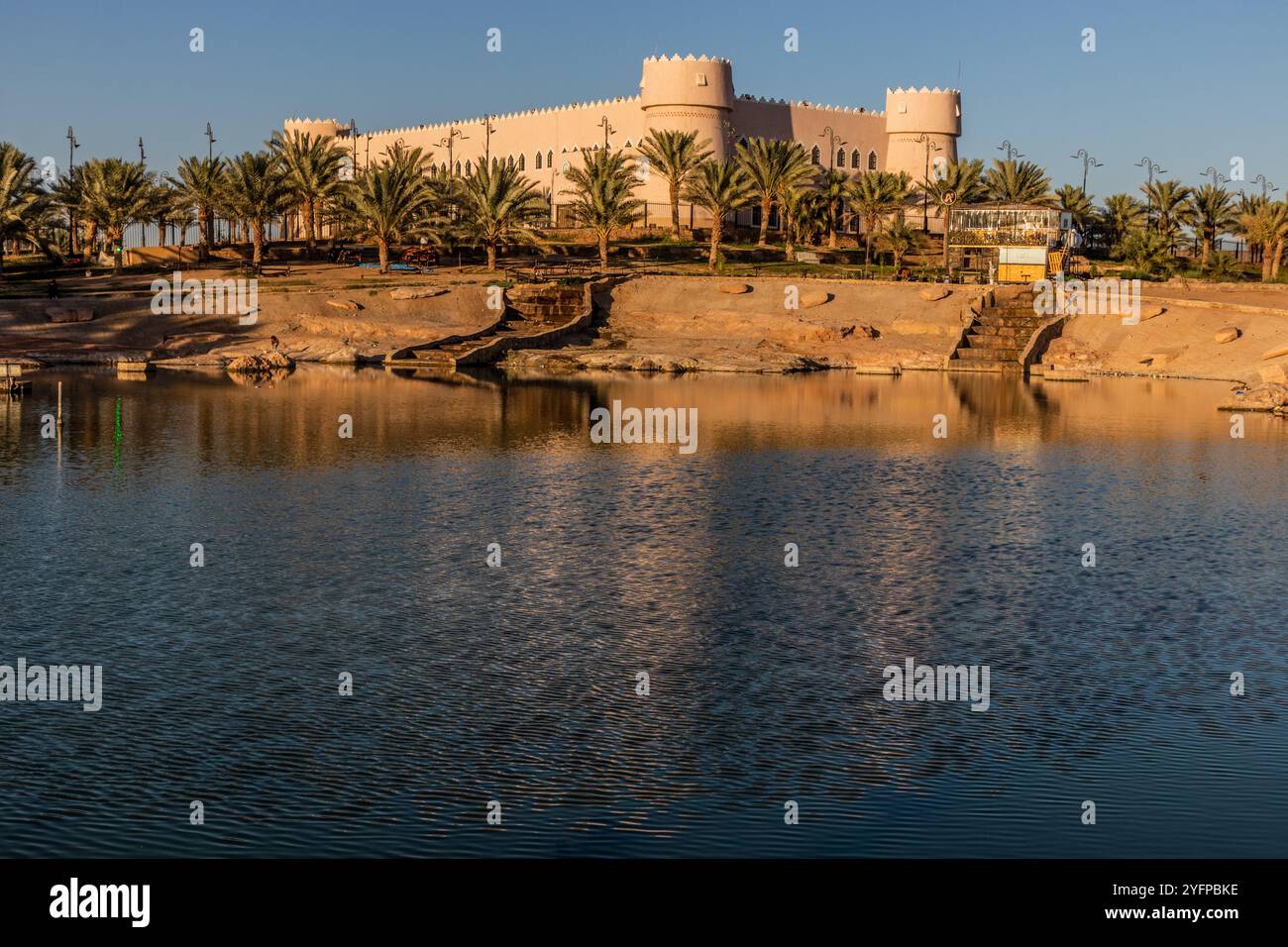 Park with a small lake in Sakaka, Saudi Arabia Stock Photo - Alamy