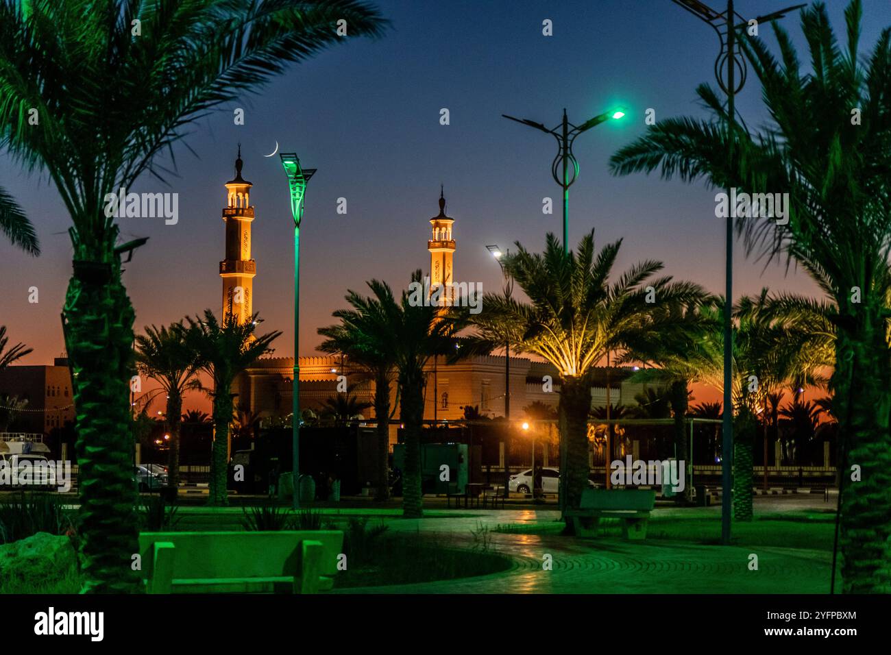 Night view of a mosque in Sakaka, Saudi Arabia Stock Photo - Alamy