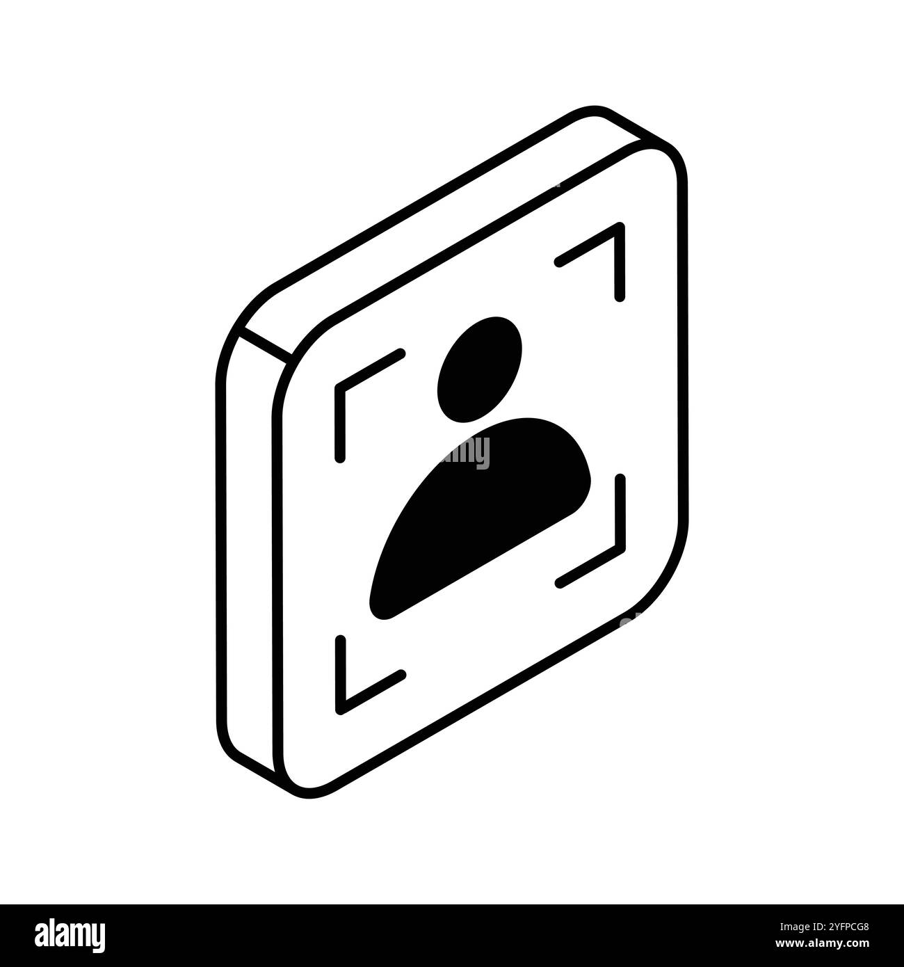 Well designed icon of user recognition, user scanning vector design ...