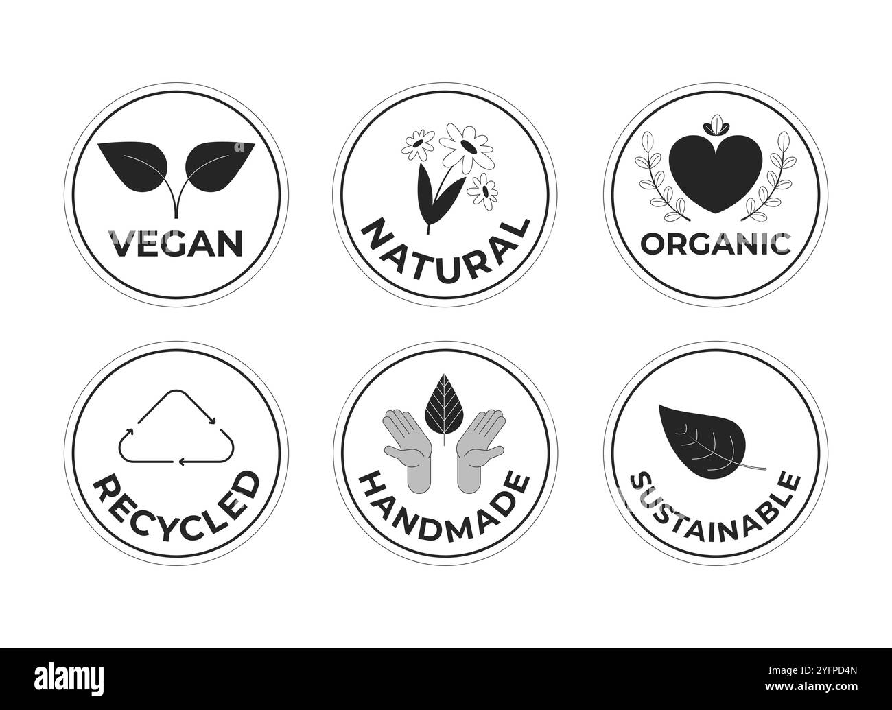 Sustainable labels Stock Vector Images - Alamy