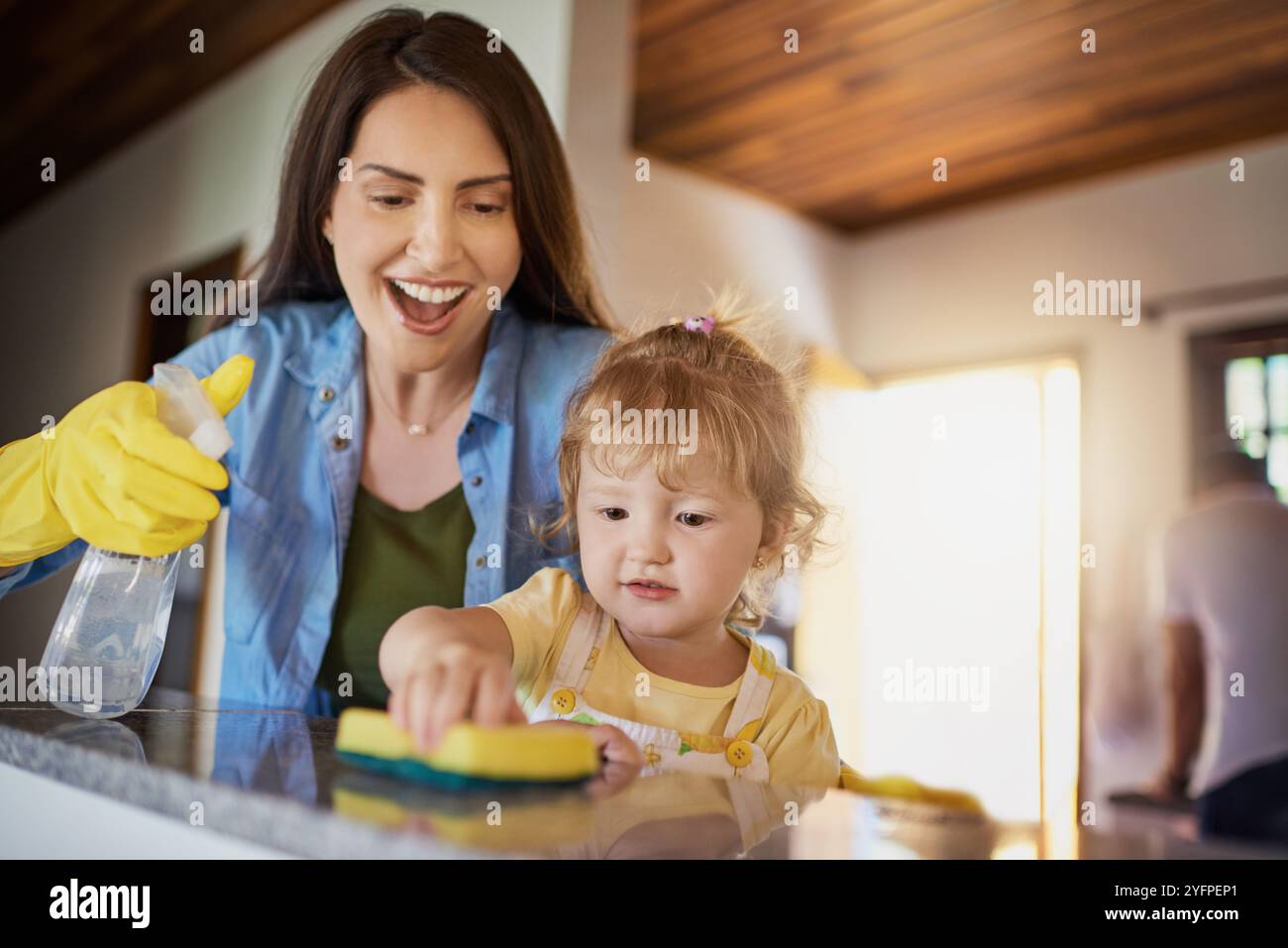 Mother care daughter spray hi-res stock photography and images - Alamy