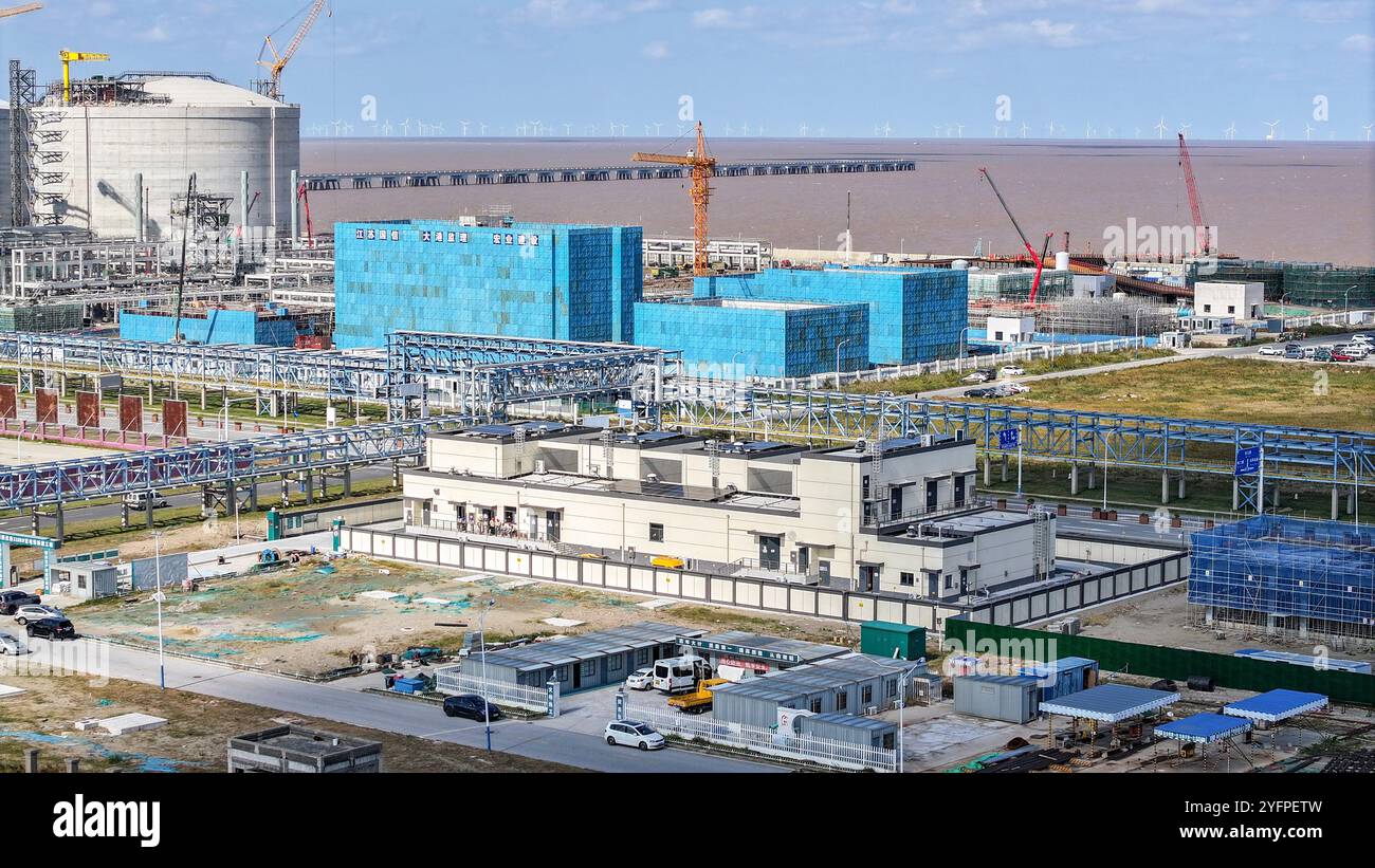 NANTONG, CHINA - NOVEMBER 5, 2024 - The 110kV transmission and ...