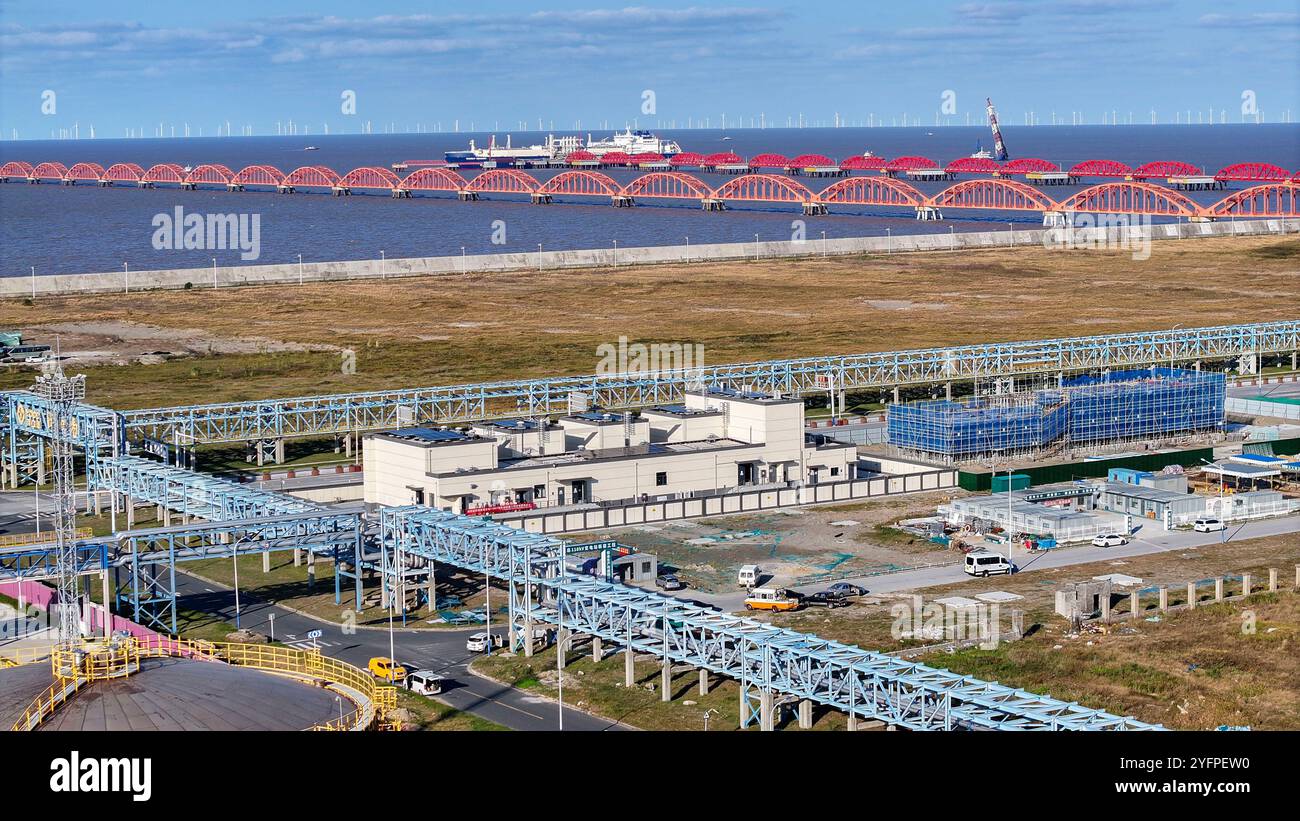 NANTONG, CHINA - NOVEMBER 5, 2024 - The 110kV transmission and ...