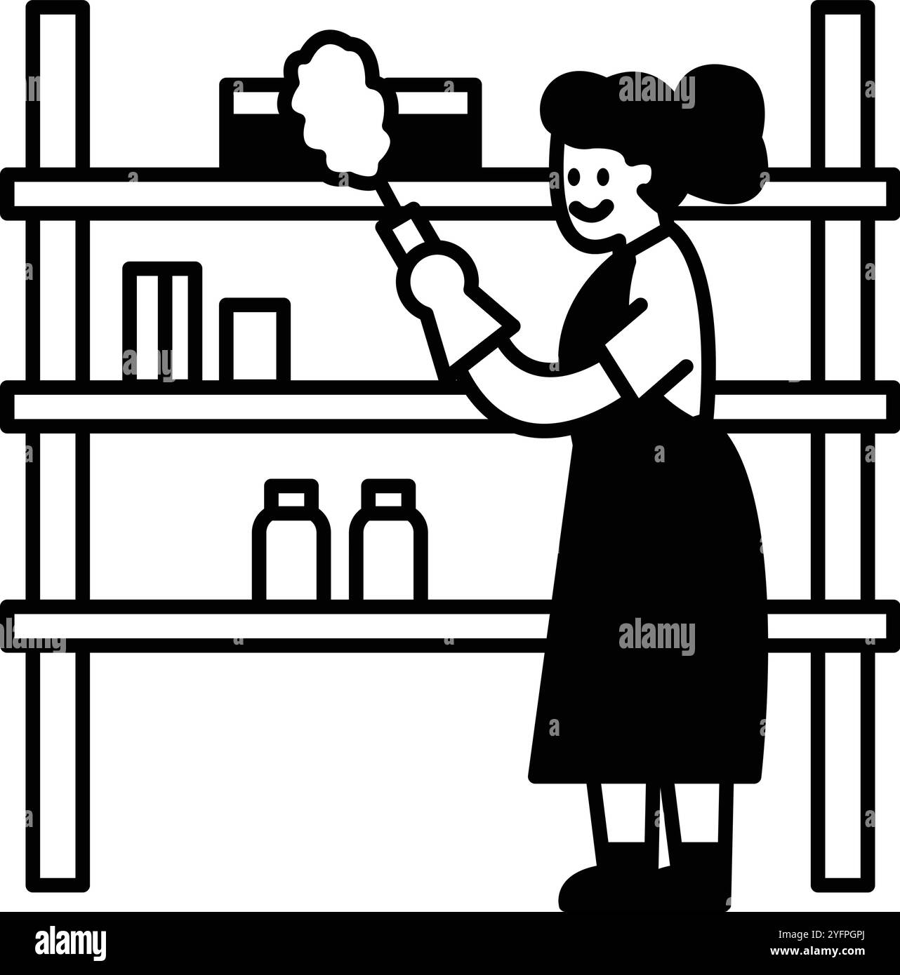 Young adult caucasian woman shopping Stock Vector Images - Alamy