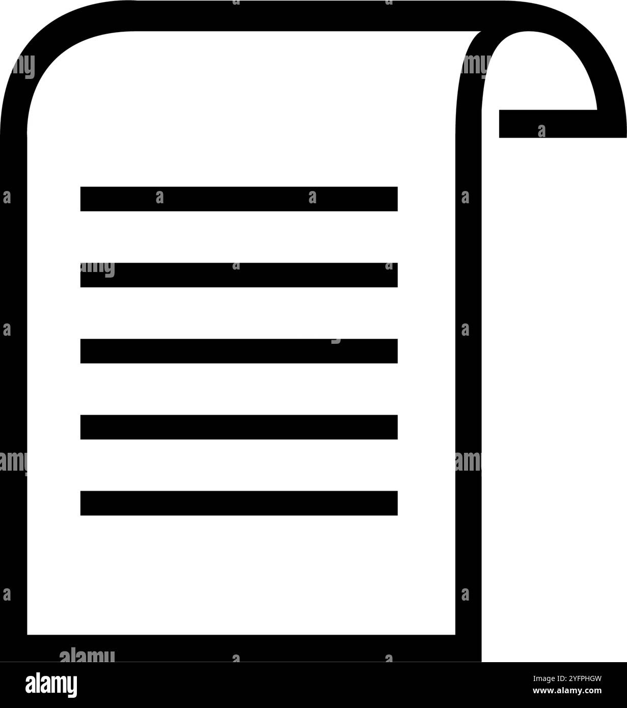 Minimalist black and white document icon, perfect for web and mobile ...