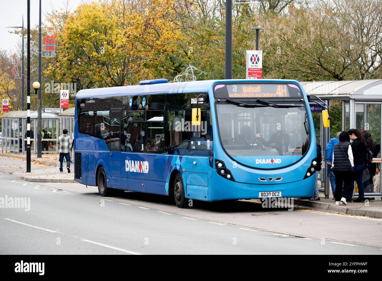 Diamond bus at Oldbury Interchange, West Midlands, England, UK Stock ...