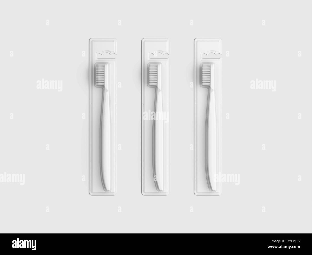 Toothbrush Packaging Isolated On White Background Stock Photo - Alamy