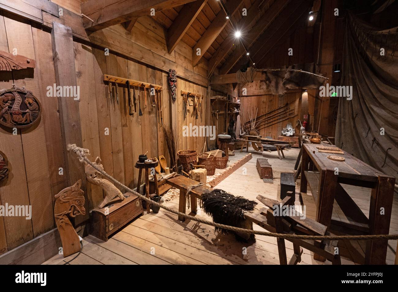 A carpenter’s workshop area in the reconstructed of Yggdrasil –Barn ...