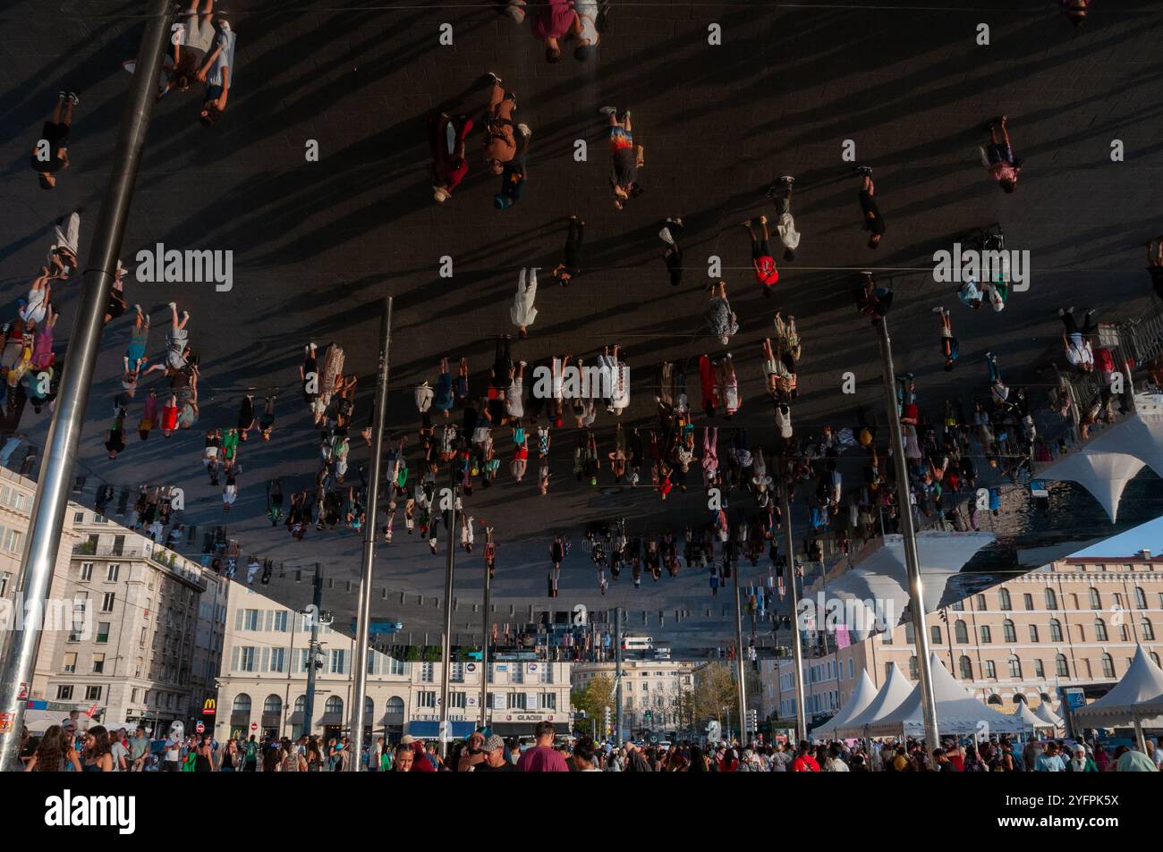 Norman Foster's Mirrored Roof. Marseille, Le Vieux Port, Provence ...