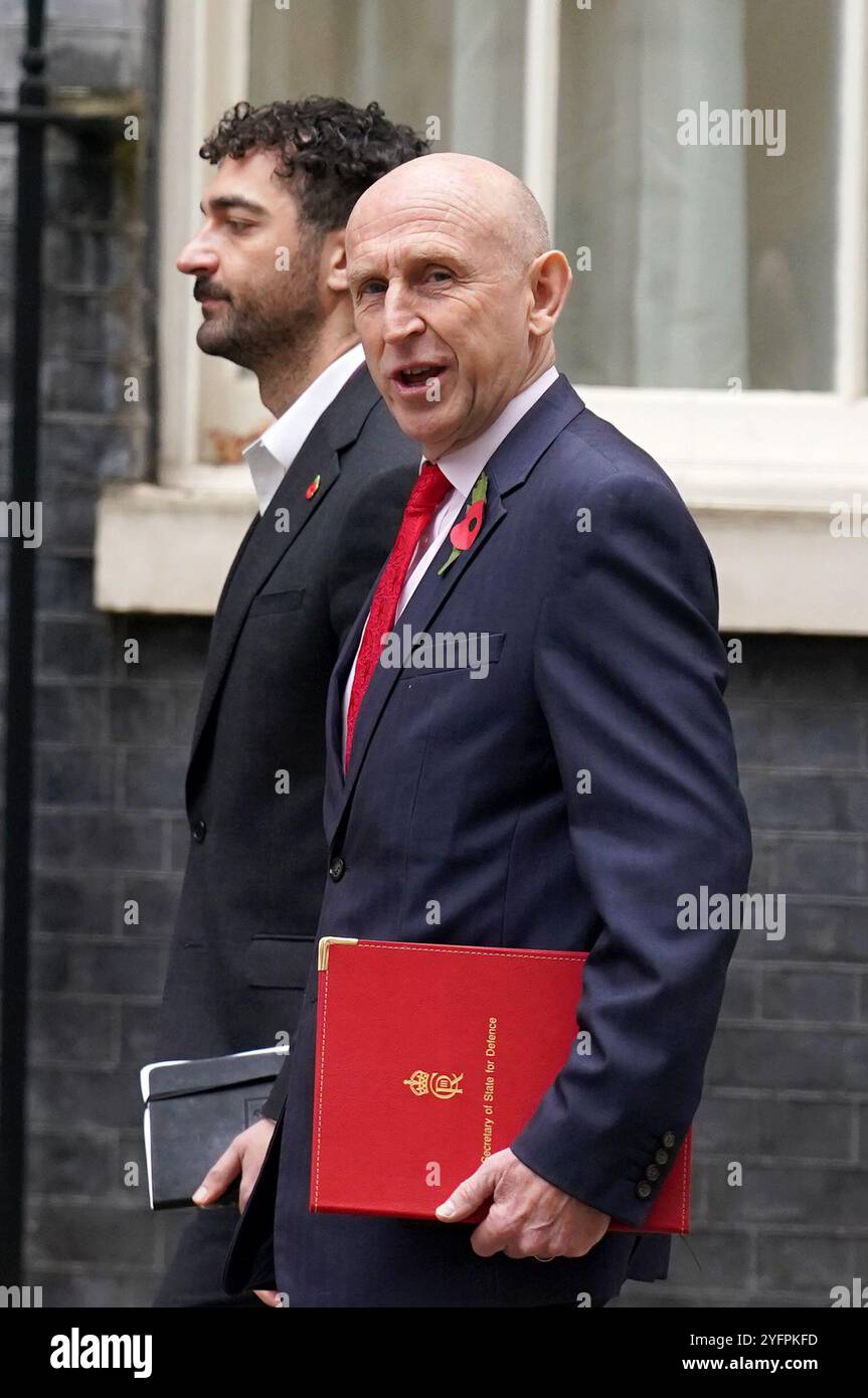 Defence Secretary John Healy arrives in Downing Street, London, for a ...