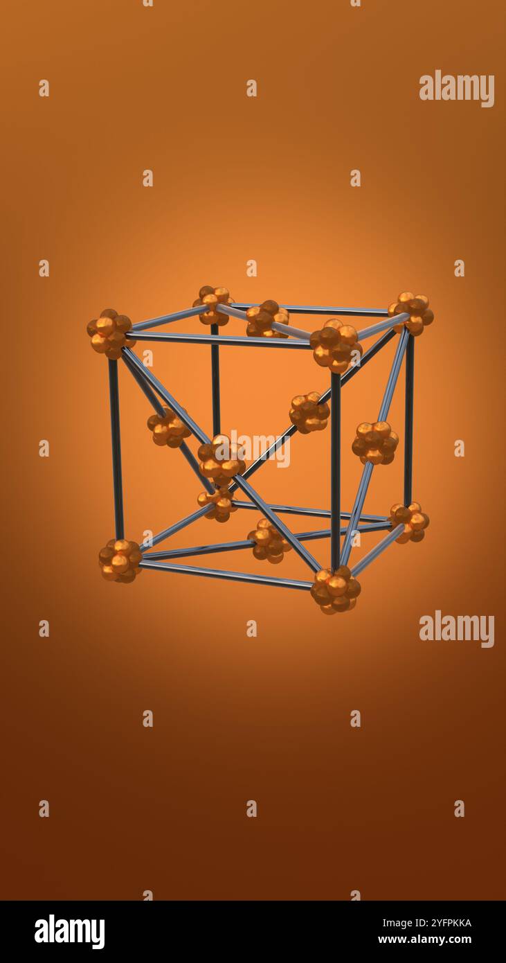 Crystal Copper Lattice Model 3D Illustration Stock Photo - Alamy