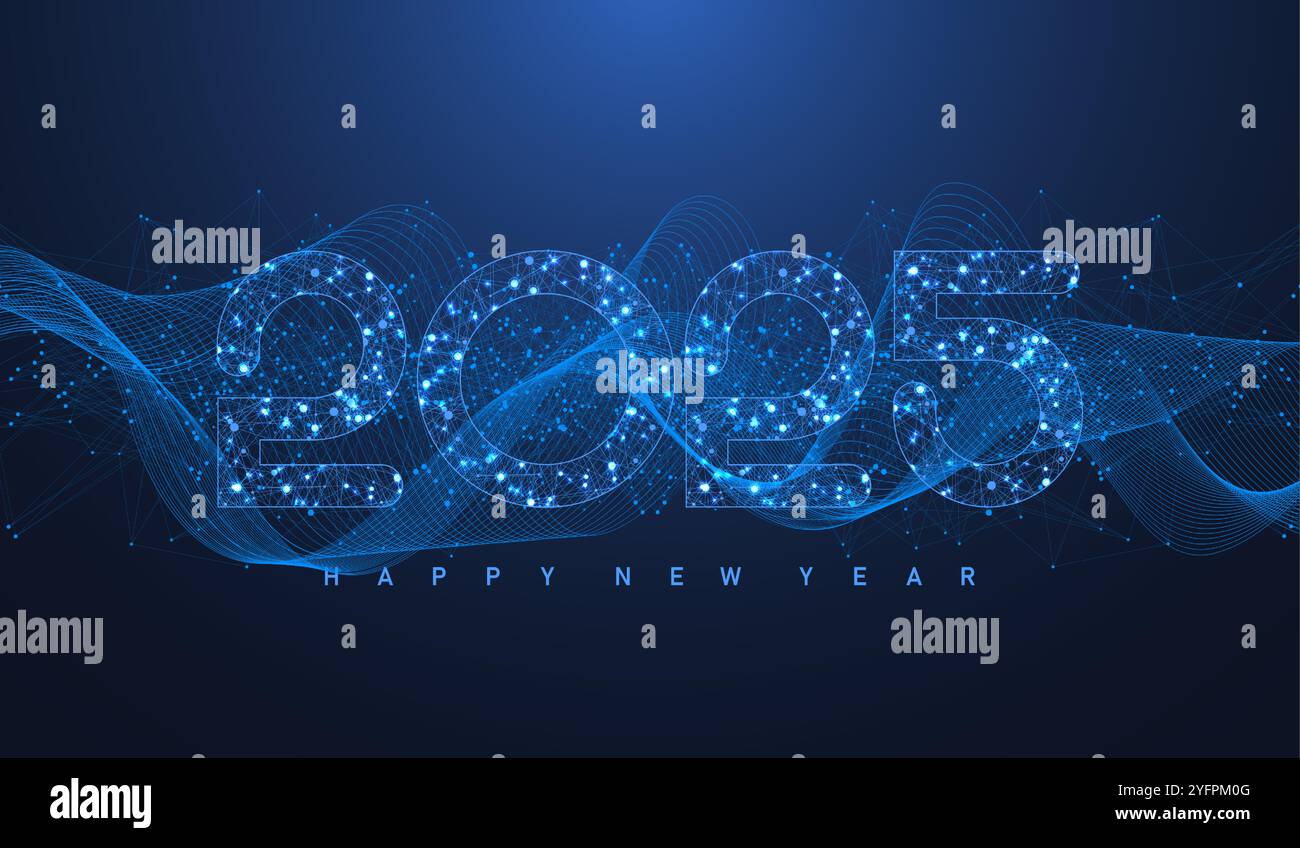 Digital technology abstract poster template 2025 with circuit board ...