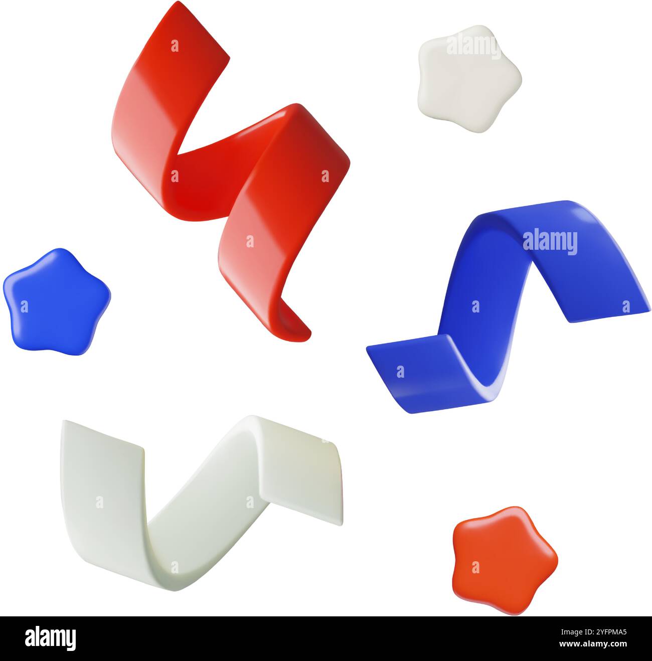 3d set spiral confetti hi-res stock photography and images - Alamy