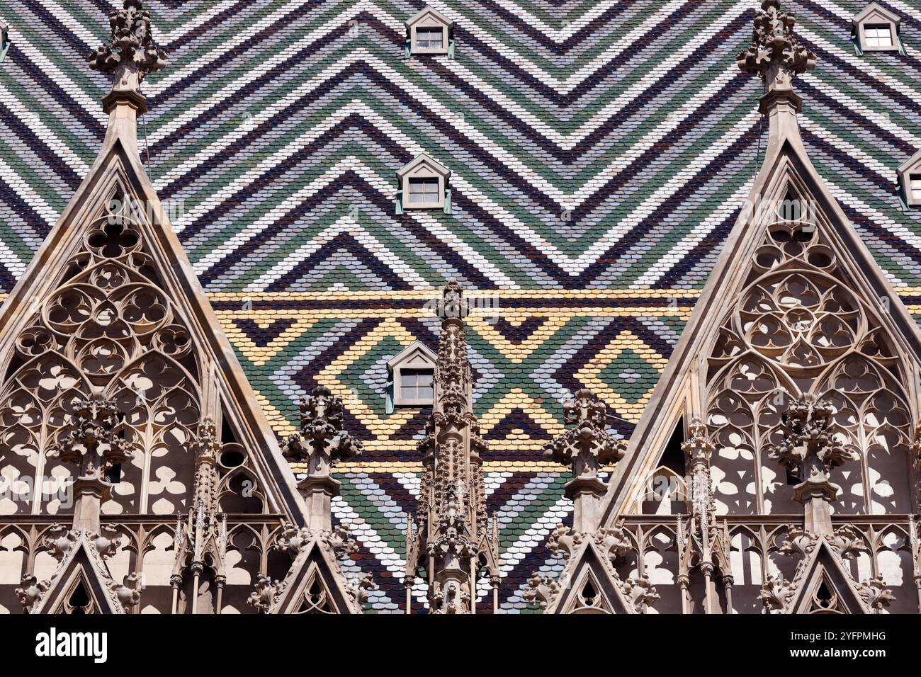 The historic St. Stephen's Cathedral is famous for its dazzling rooftop ...