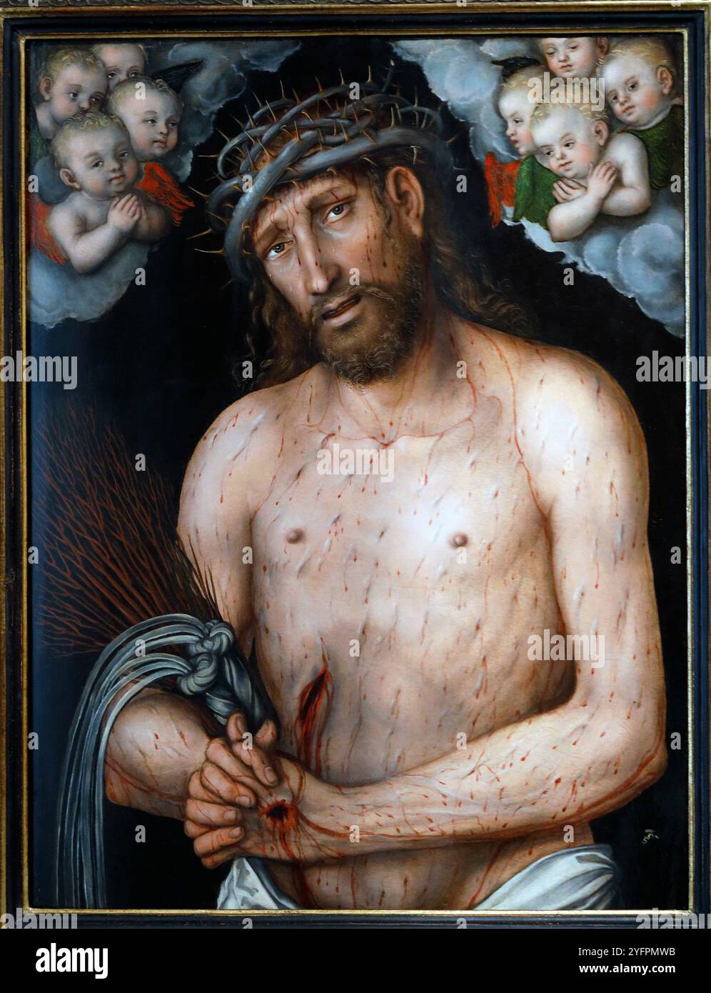 Dom Museum. Lucas Cranach the Elder. Christ as the Man of Sorrows. Oil on oak. 1537. Vienna ...