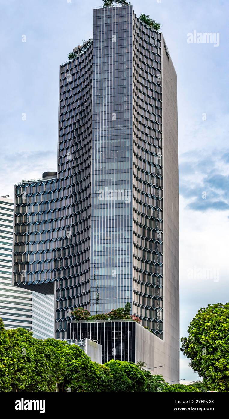A vertical panoramic shot of one half of DUO, a large-scale mixed-use ...
