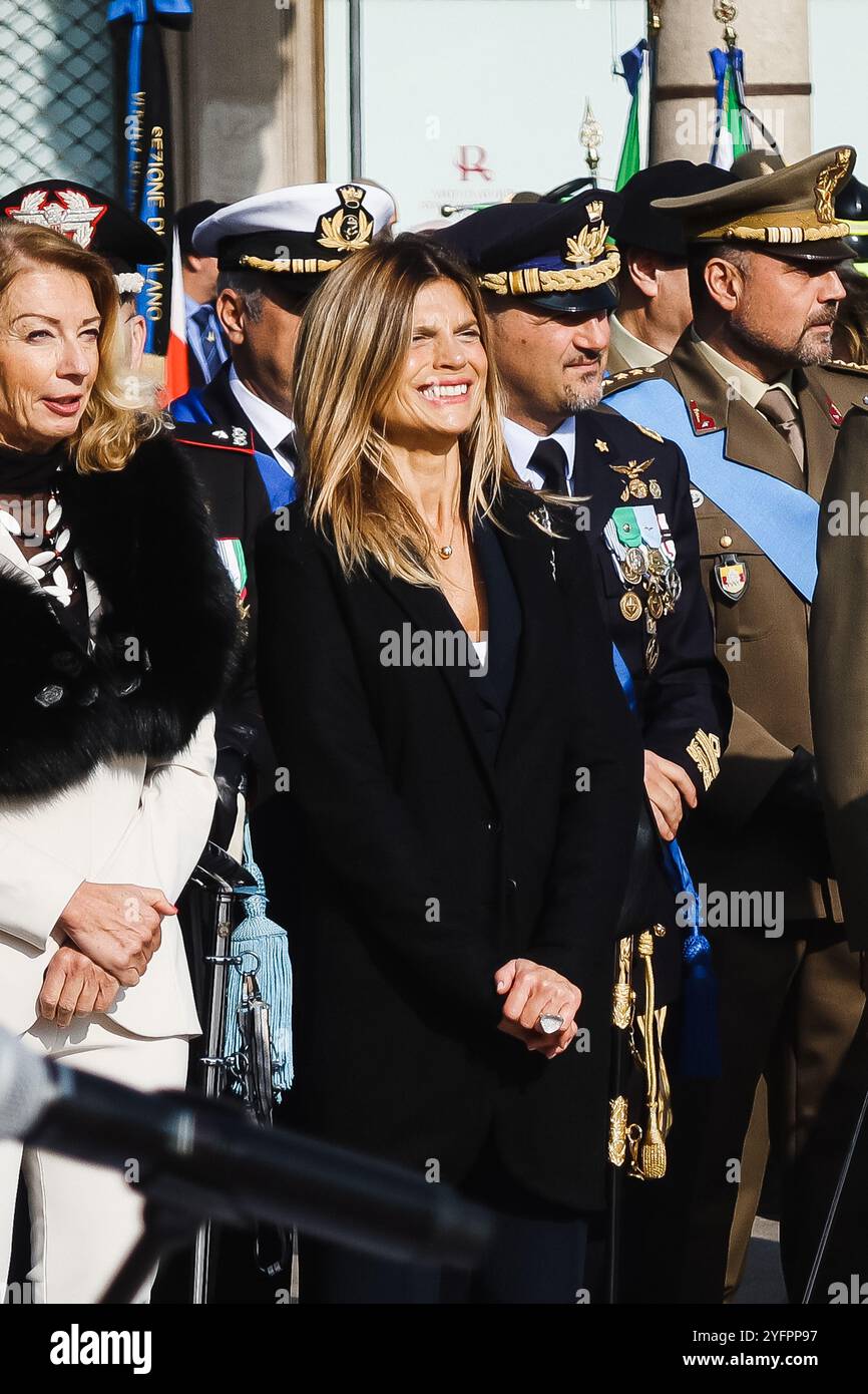 Milan, The flag-raising ceremony in Piazza Duomo for the Day of ...