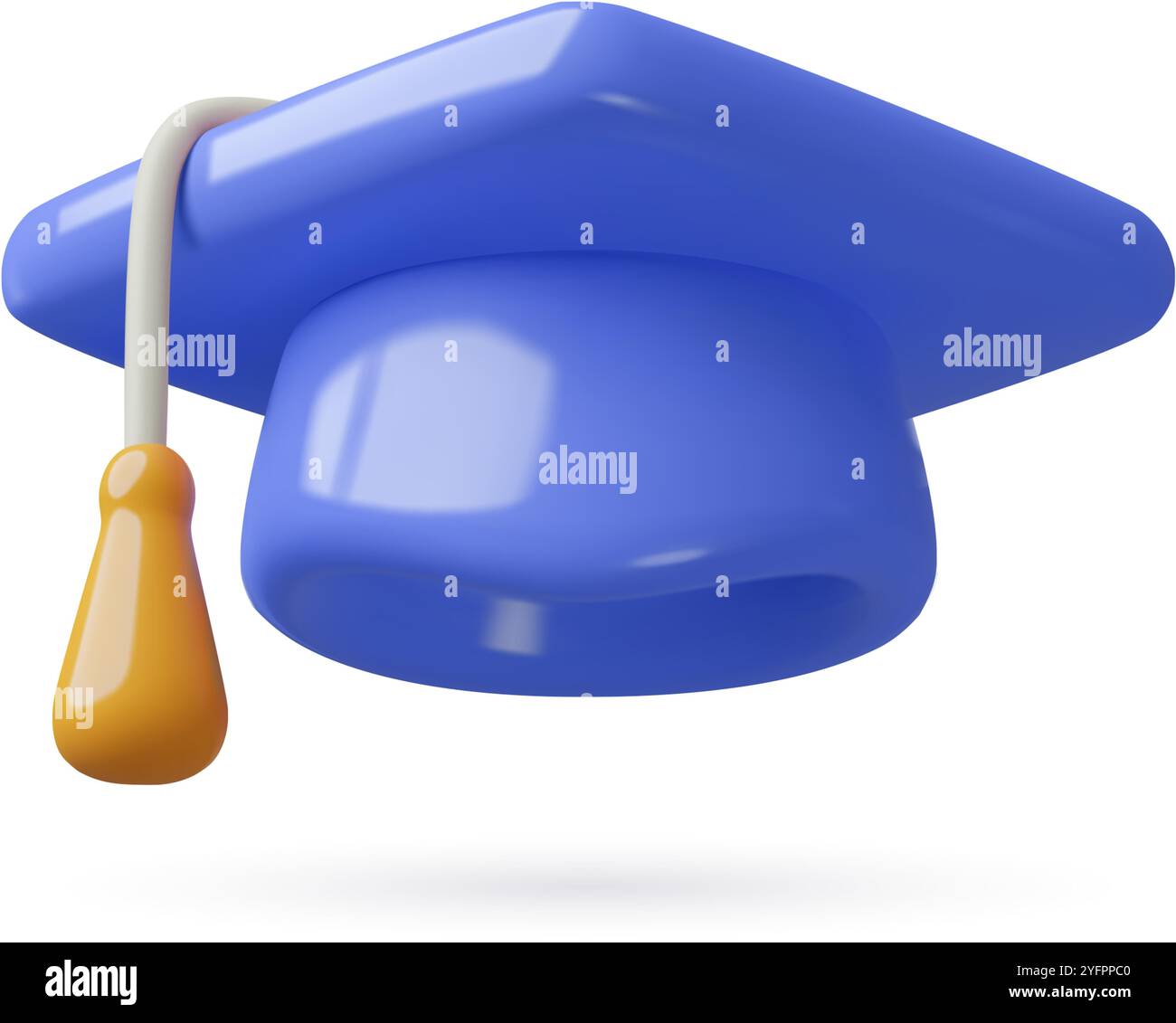 3d render graduation cap icon Cut Out Stock Images & Pictures - Alamy