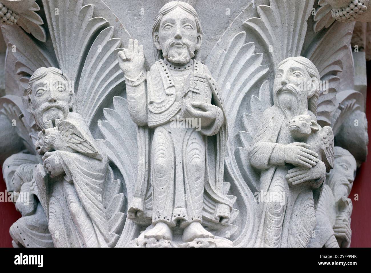 Benedictine abbey of Vezelay. Tympanum. Vezelay. France Stock Photo - Alamy
