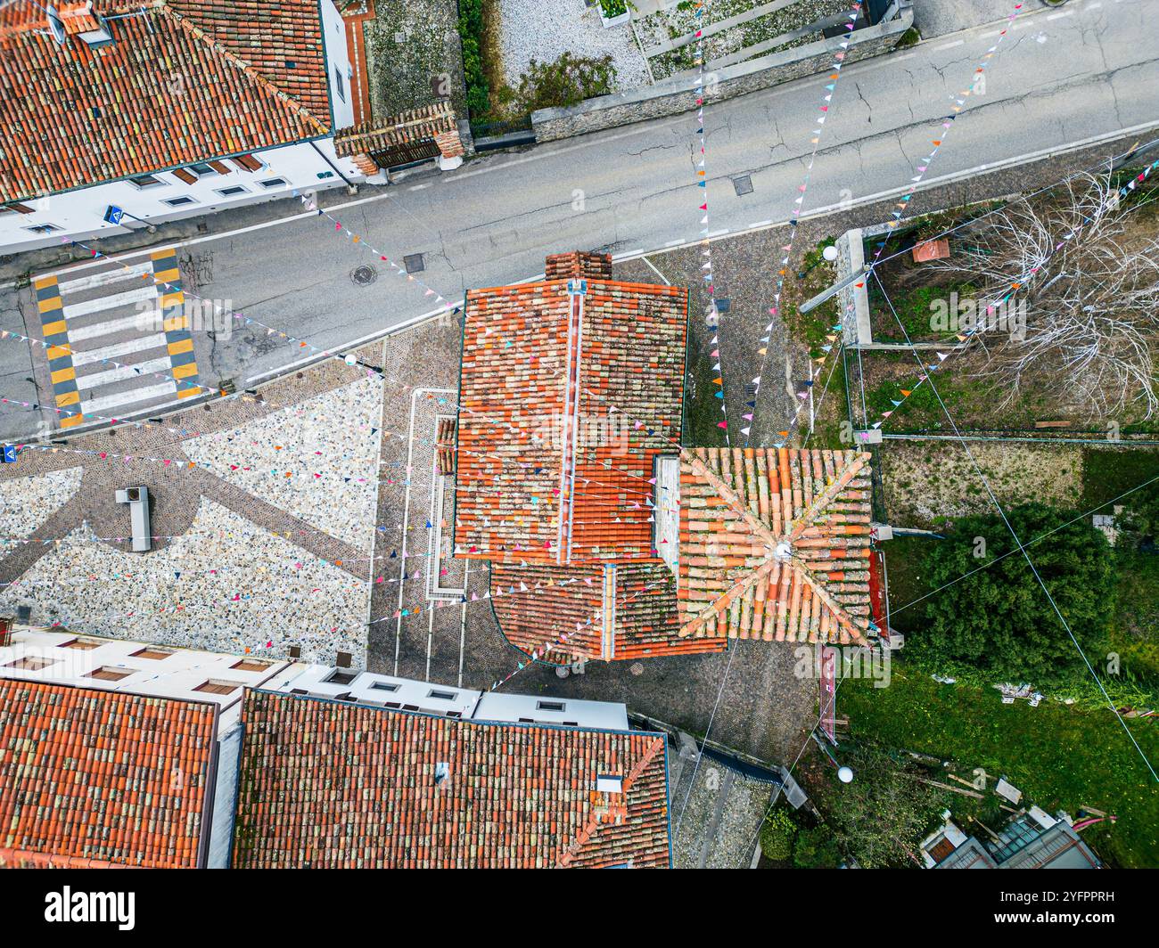 Ancient Friulian village. Laipacco, the ancient church, the historic ...