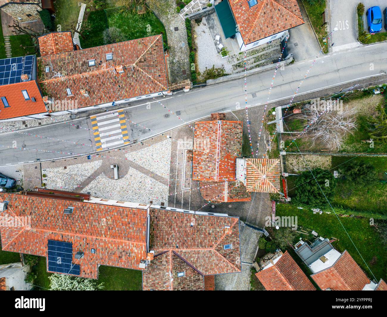 Ancient Friulian village. Laipacco, the ancient church, the historic ...