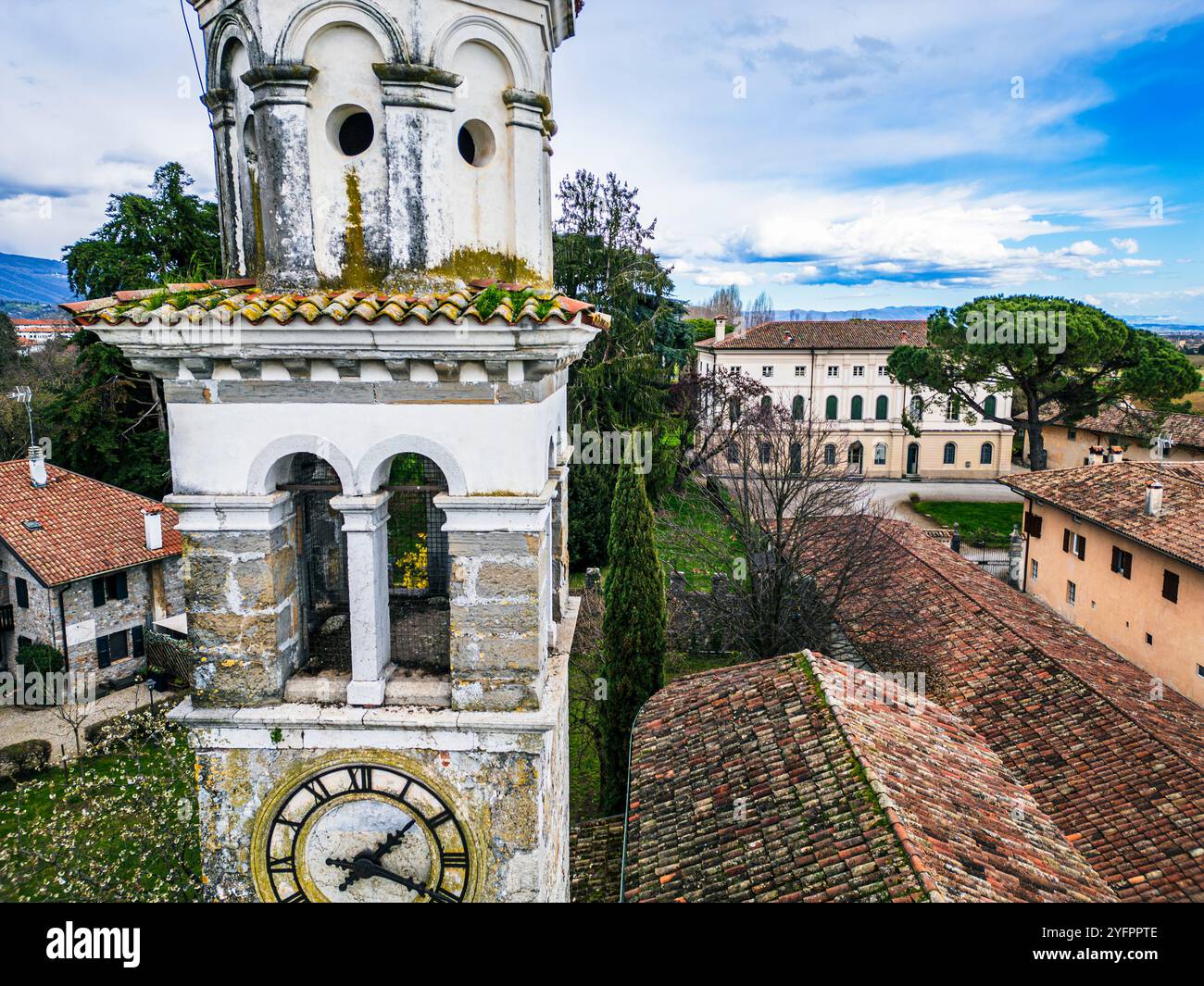 Ancient Friulian village. Laipacco, the ancient church, the historic ...