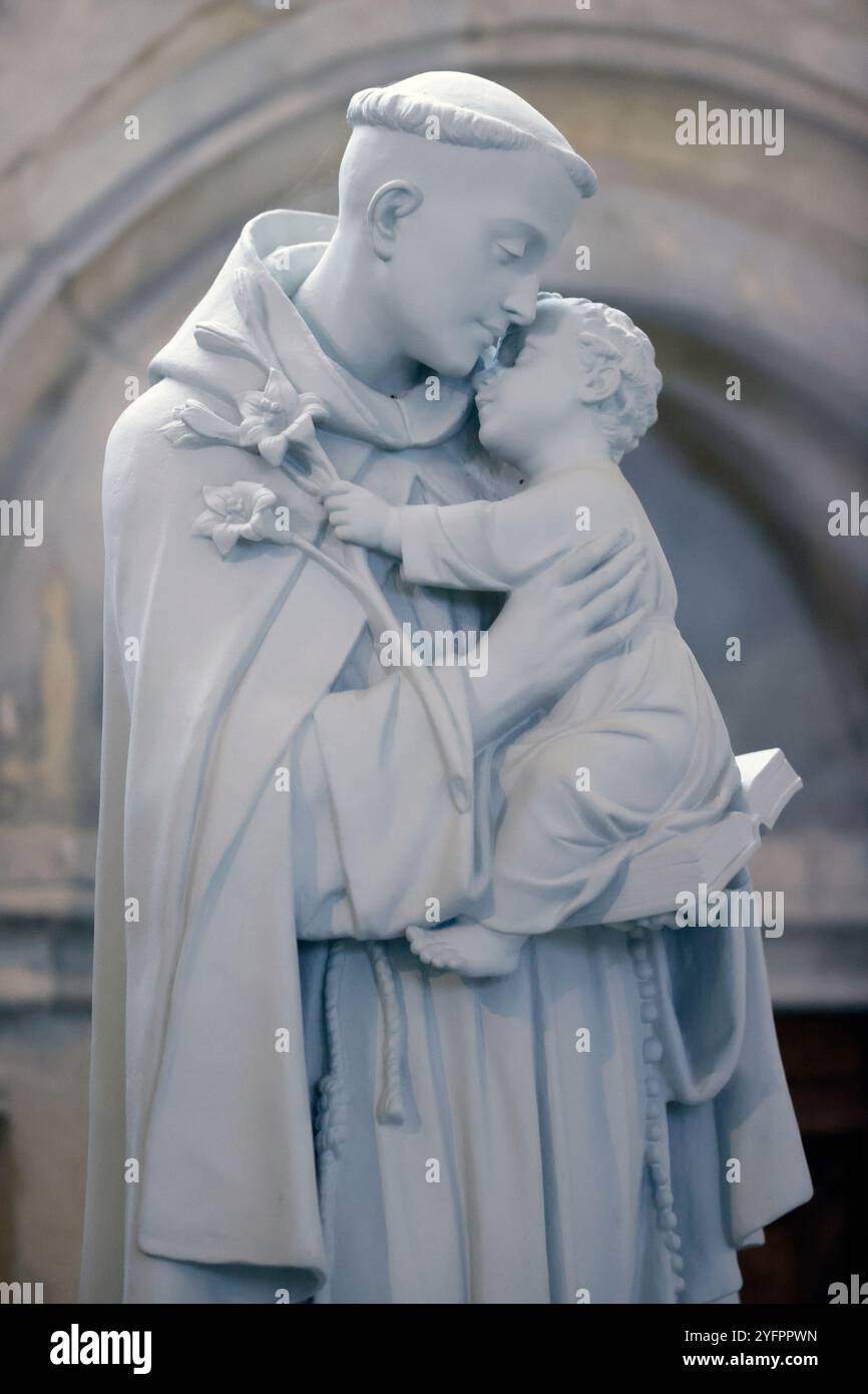 Benedictine abbey of Vezelay. St Anthony of Padua. Vezelay. France ...
