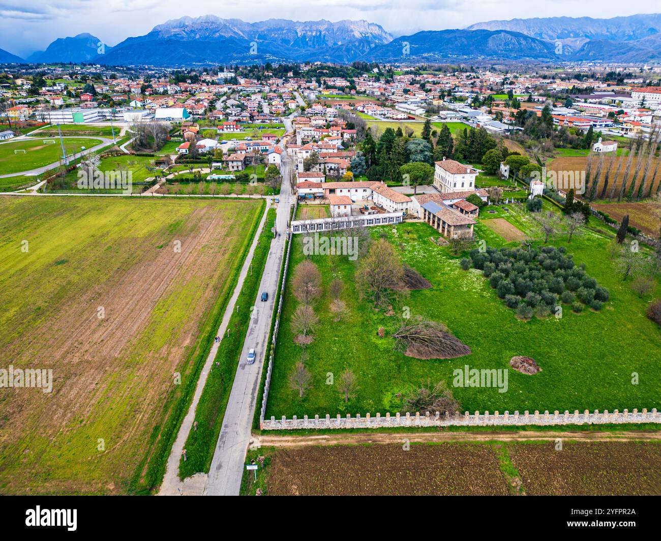 Ancient Friulian village. Laipacco, the ancient church, the historic ...