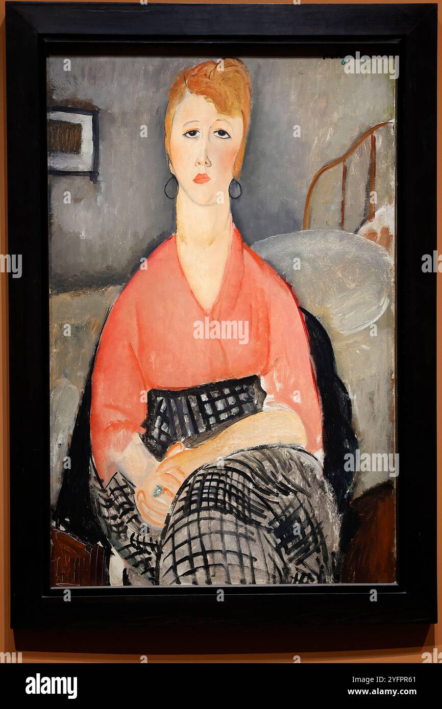 Orangerie museum, Paris, France.Amedeo Modigliani, Portrait de femme ...