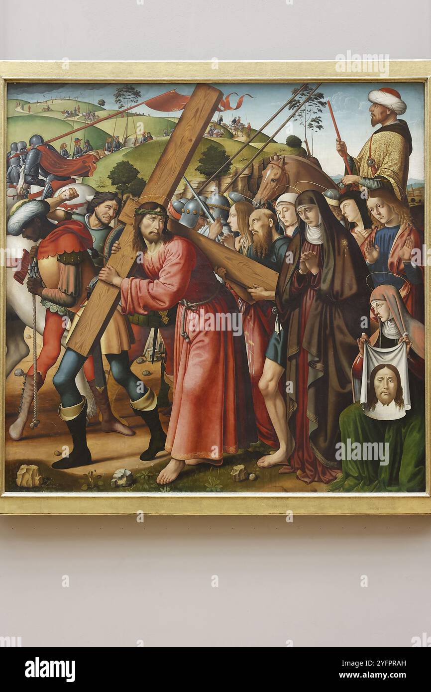 Louvre museum, Paris, France.Christ carrying his cross, Biagio d ...