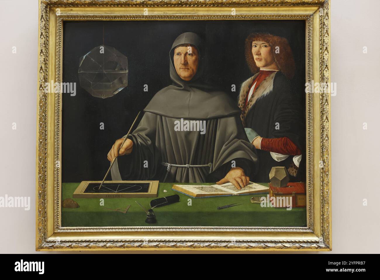 Louvre museum, Paris, France.Attributed to Jacopo de Barbari.Portrait ...