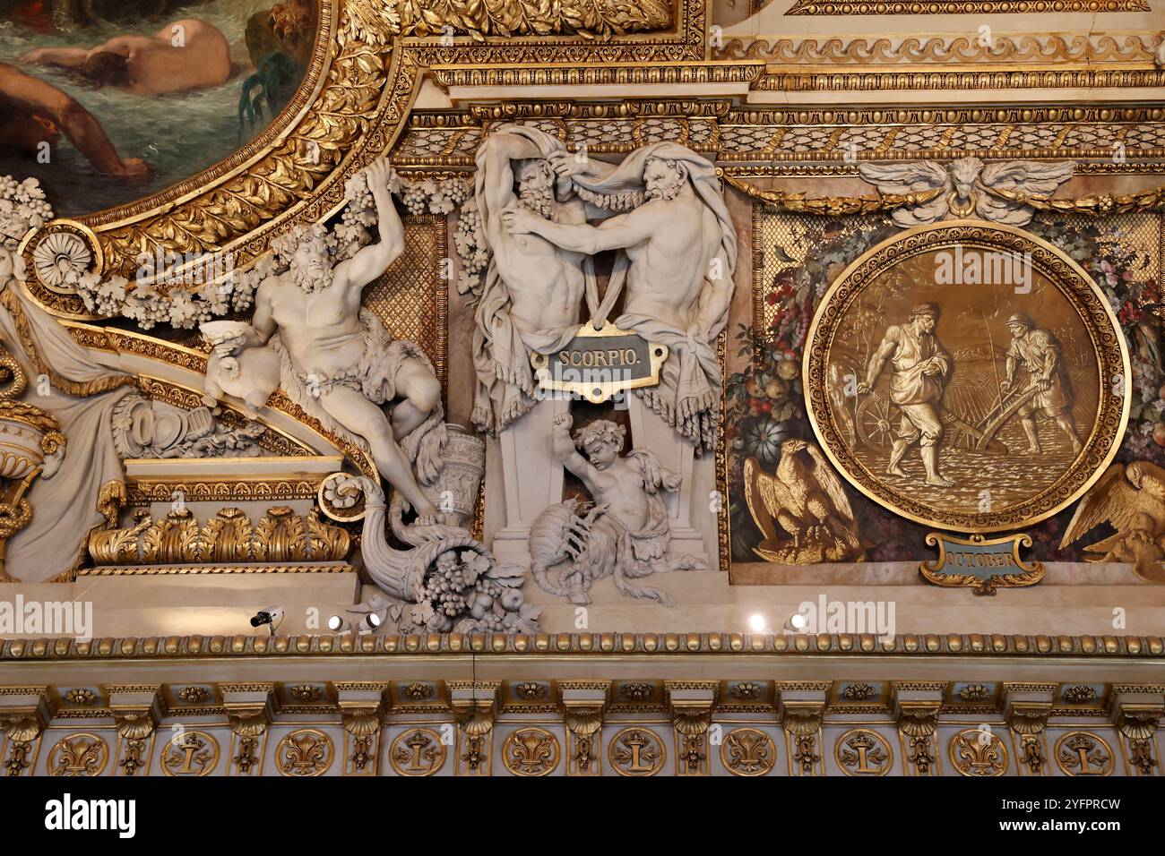 Musée du Louvre, Louvre museum, Paris, France.Galerie d’Apollon, Apollo ...