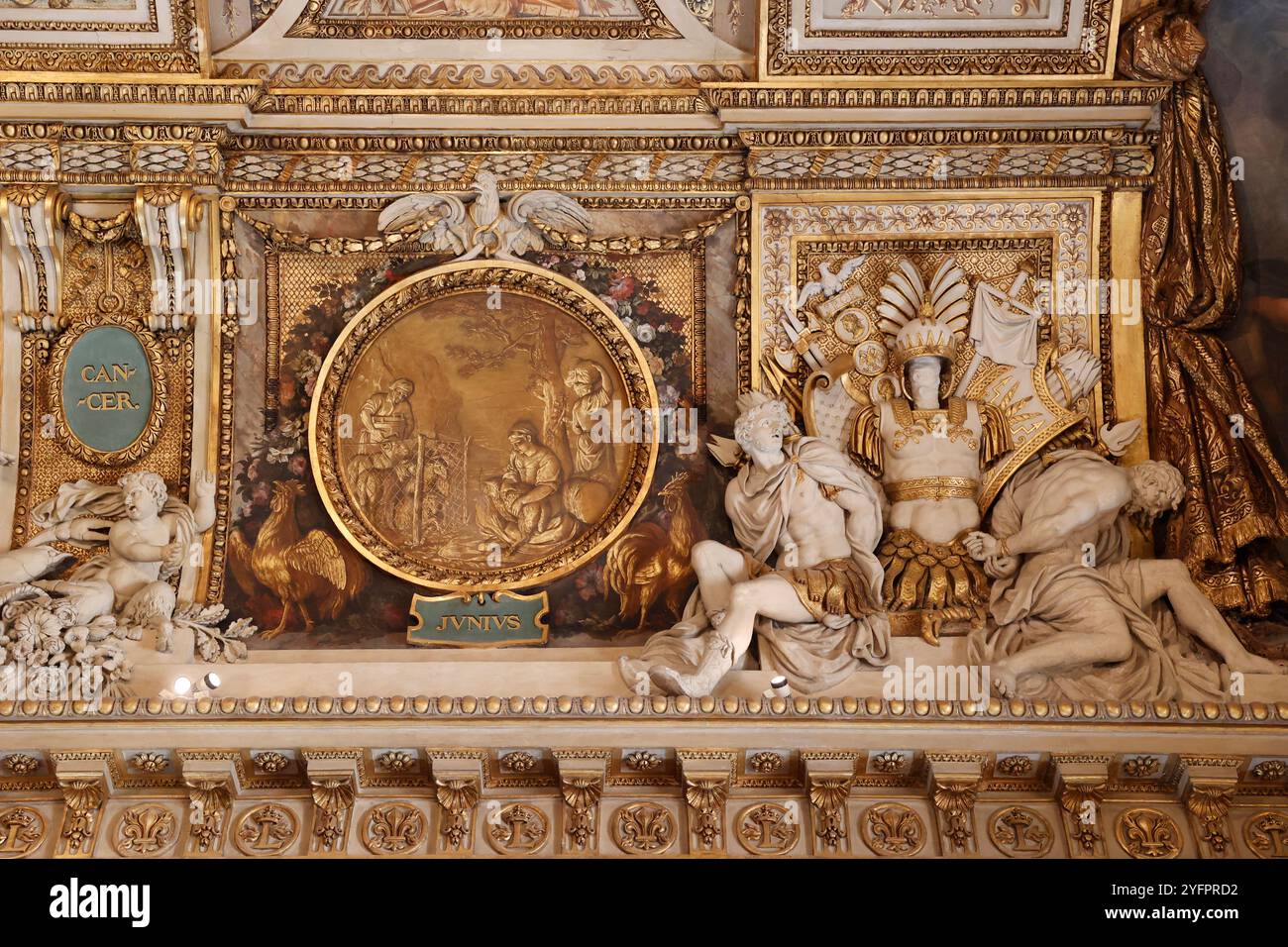 Musée du Louvre, Louvre museum, Paris, France.Galerie d’Apollon, Apollo ...