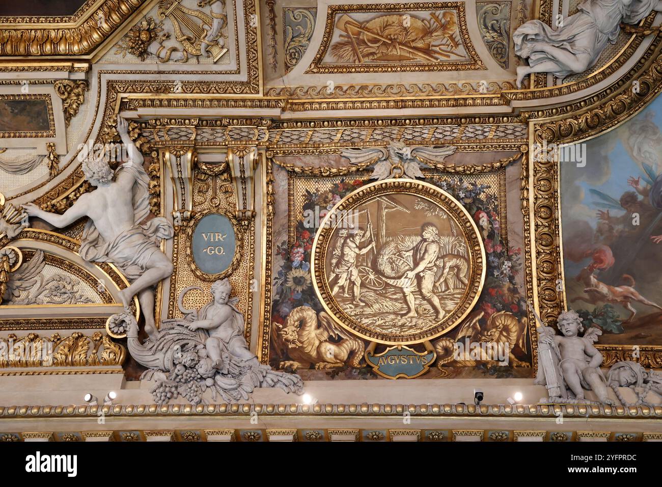 Musée du Louvre, Louvre museum, Paris, France.Galerie d’Apollon, Apollo ...