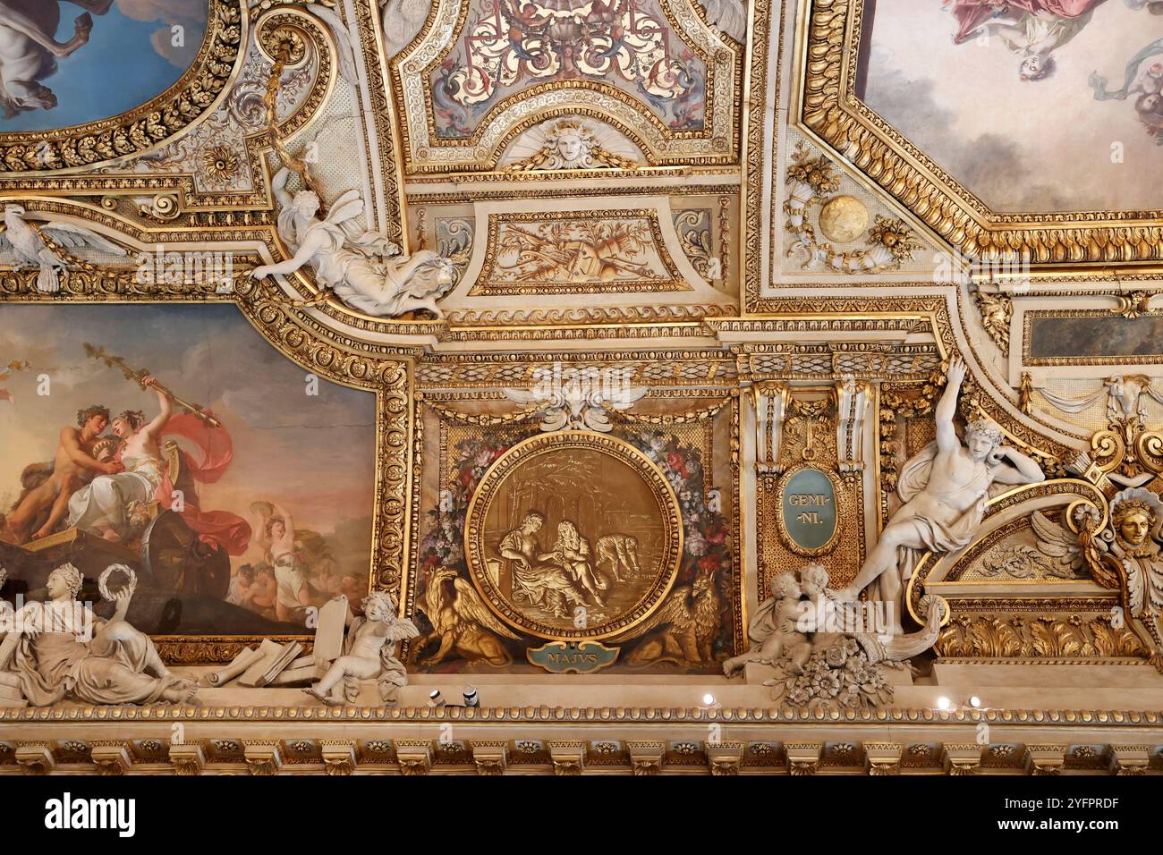Musée du Louvre, Louvre museum, Paris, France.Galerie d’Apollon, Apollo ...