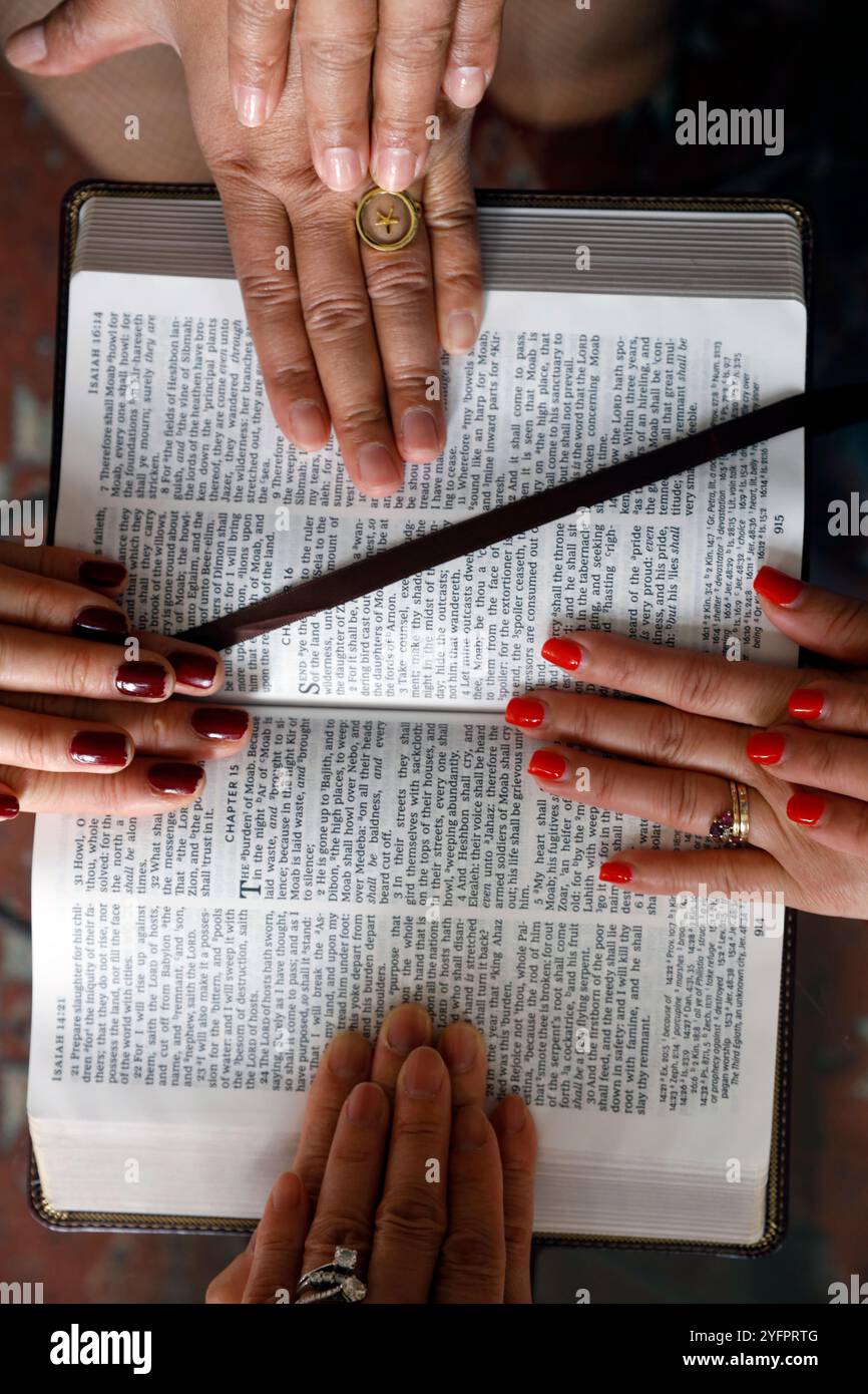 Group of people praying worship believe. Praying and praise together at ...